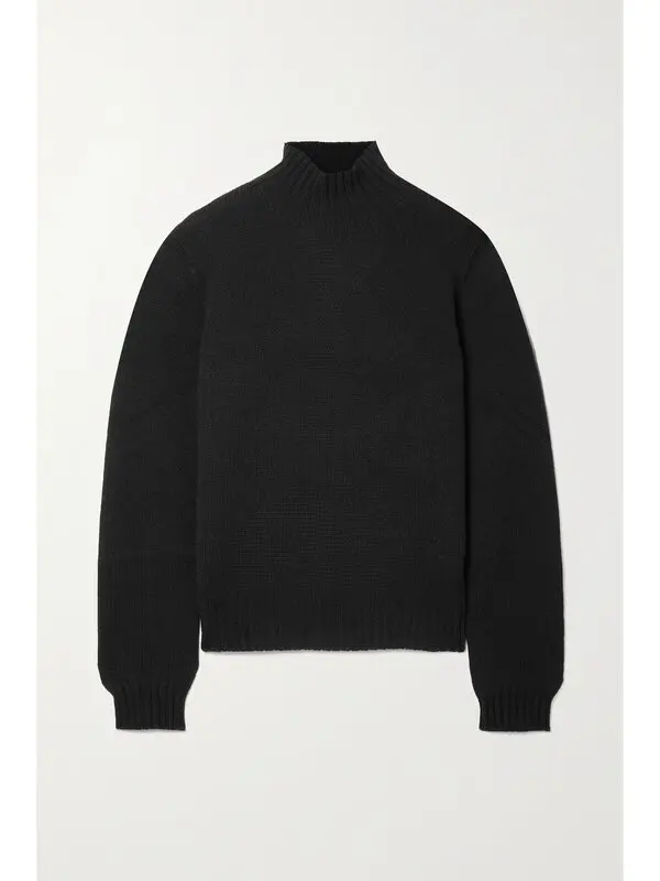 THE ROW Kensington Cashmere Turtleneck Sweater - Black