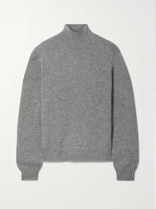 THE ROW Kensington Cashmere Turtleneck Sweater - Gray