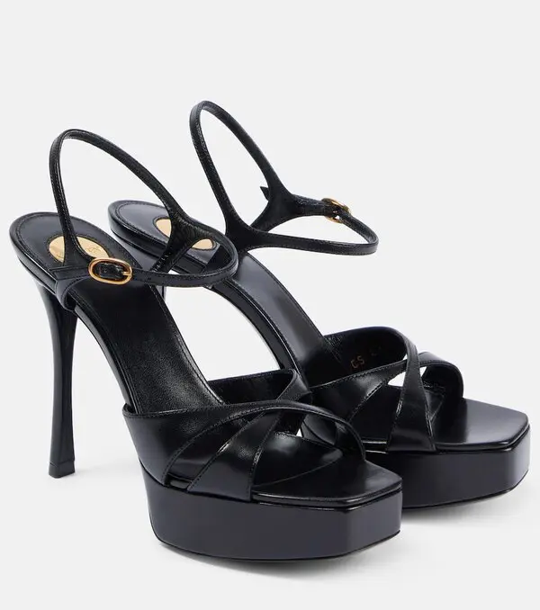 Saint Laurent Debbie 85 Platform Sandals - Black