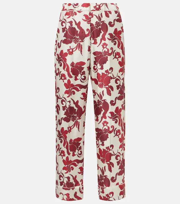 Max Mara Leda Printed Silk Wide-leg Trousers - Multicoloured