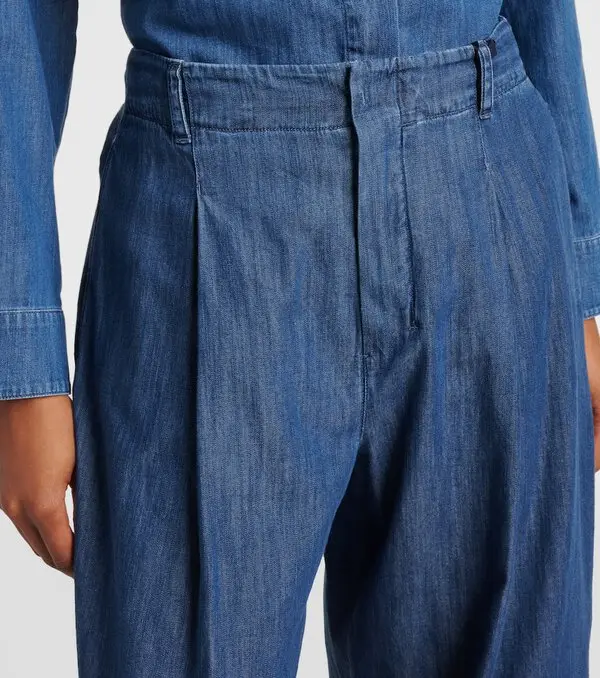 Max Mara Sophie Denim Wide-leg Trousers - Blue