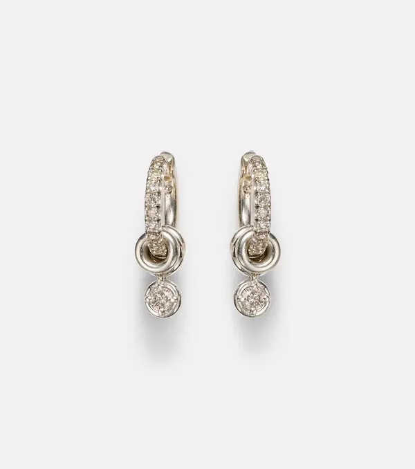 SPINELLI KILCOLLIN Zahra Sterling And Diamond Hoop Earrings - Silver
