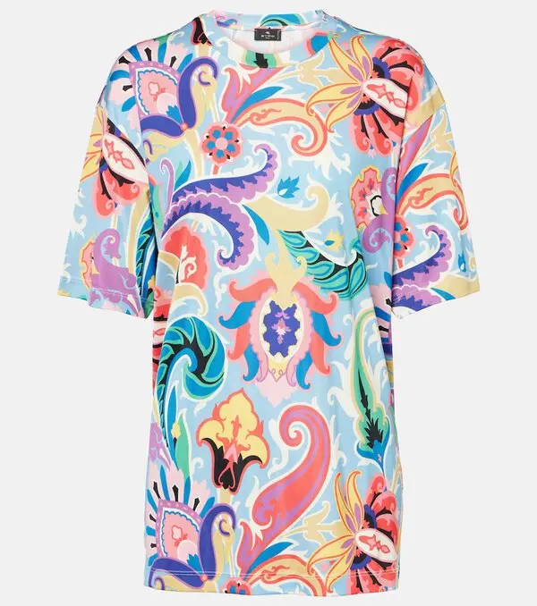 Etro Printed Viscose-elastane Top