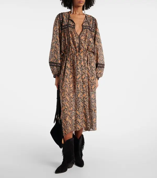MARANT ETOILE Greila Cotton Voile Midi Dress