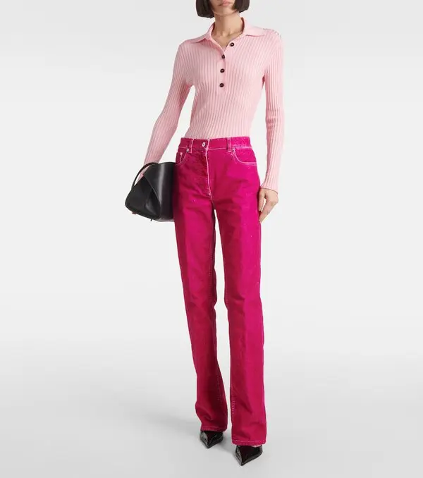 FERRAGAMO Cotton-blend Drill Straight Leg Trousers