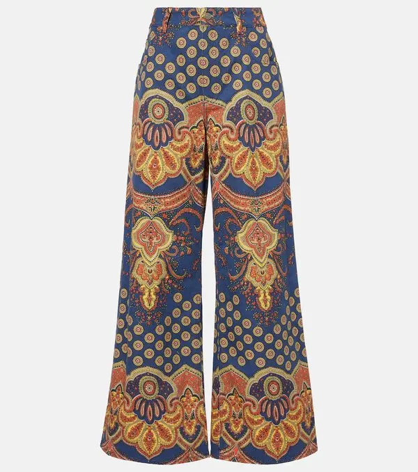 Valentino Garavani Voyage Imaginaire Wide-leg Jeans - Multicoloured