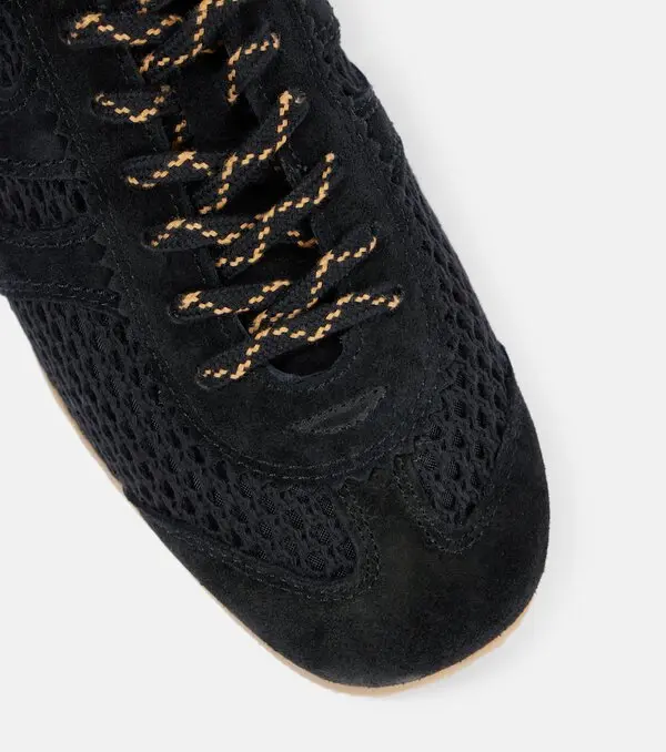 Dries Van Noten Suede-trimmed Mesh Sneakers