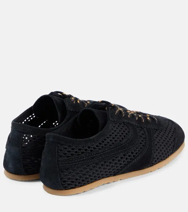 Dries Van Noten Suede-trimmed Mesh Sneakers