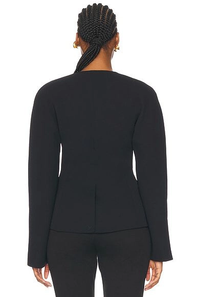 EAVES Gal Polished Crepe Blazer - Black