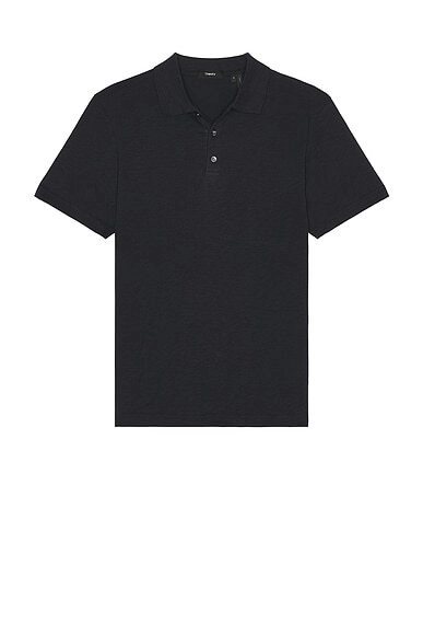 Theory Bron Cotton Polo - Eclipse