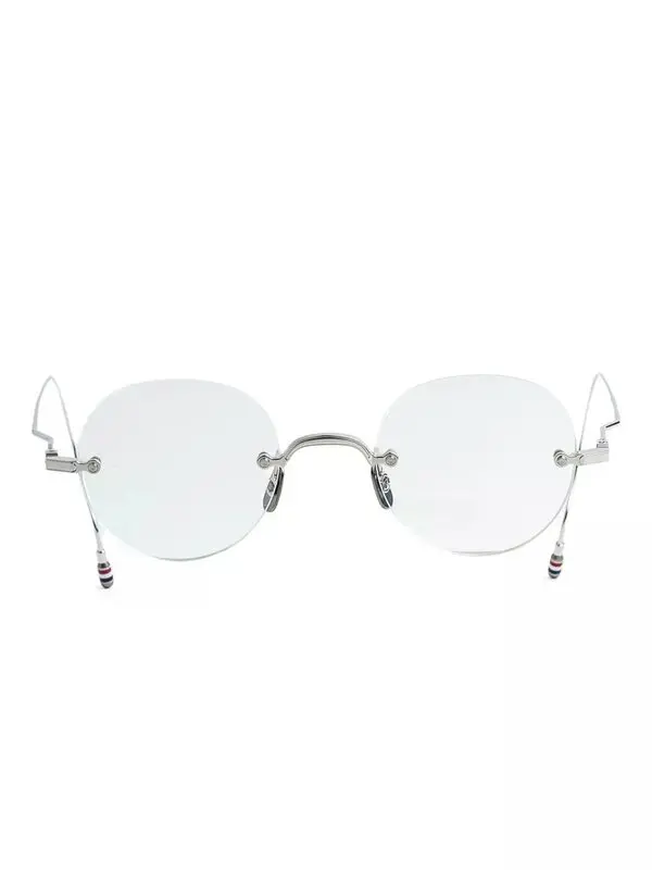 Thom Browne Round Frame Glasses - Silver