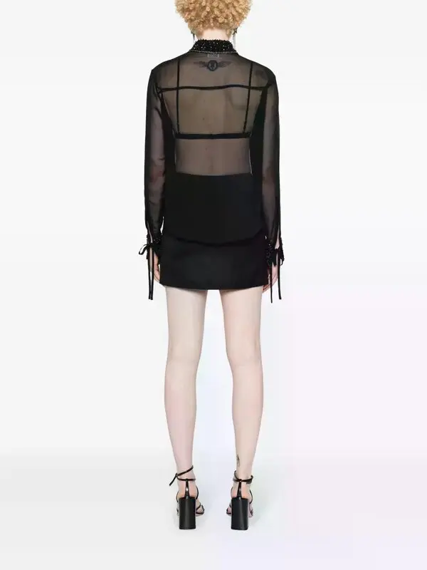 BLUGIRL Embellished Collar Chiffon Blouse
