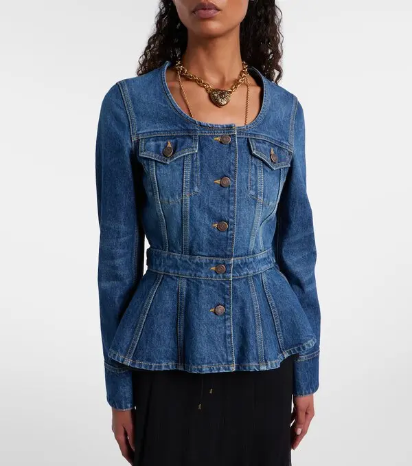 Chloé Peplum Denim Jacket