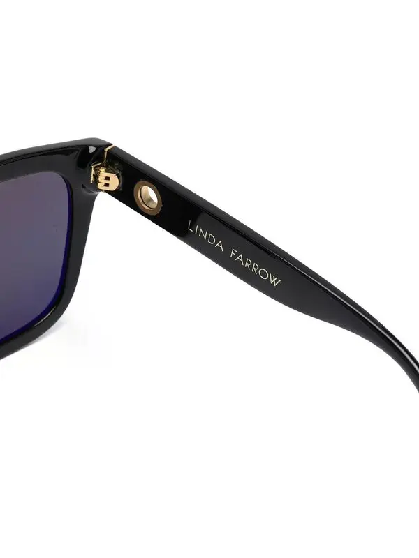 Linda Farrow Freya Oversized Frame Sunglasses - Black