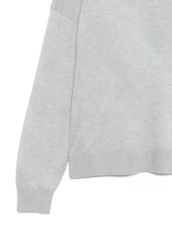 Iris Von Arnim Panelled Crew Neck Sweater