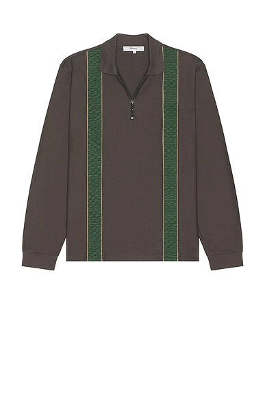 PALMES Society Long Sleeve Zip Polo