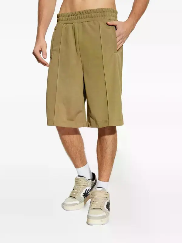 Palm Angels Logo Print Shorts - Green