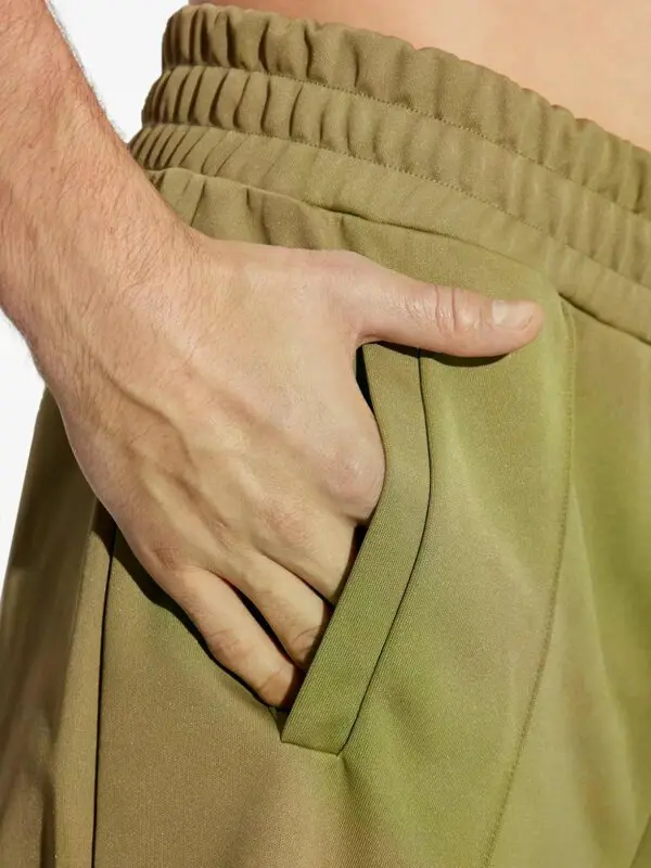 Palm Angels Logo Print Shorts - Green