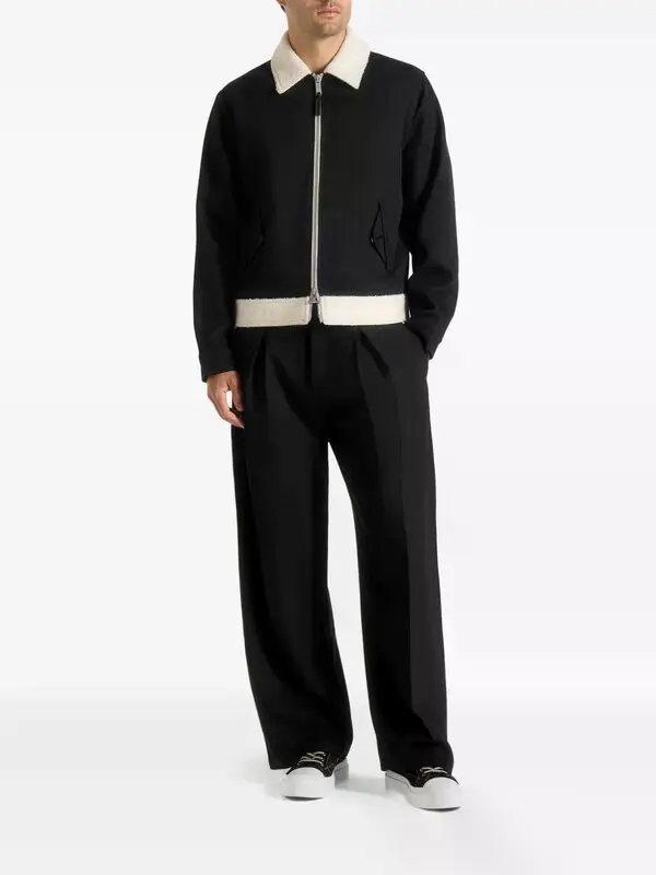 Manière De Voir Twill Contrast Wool Jacket