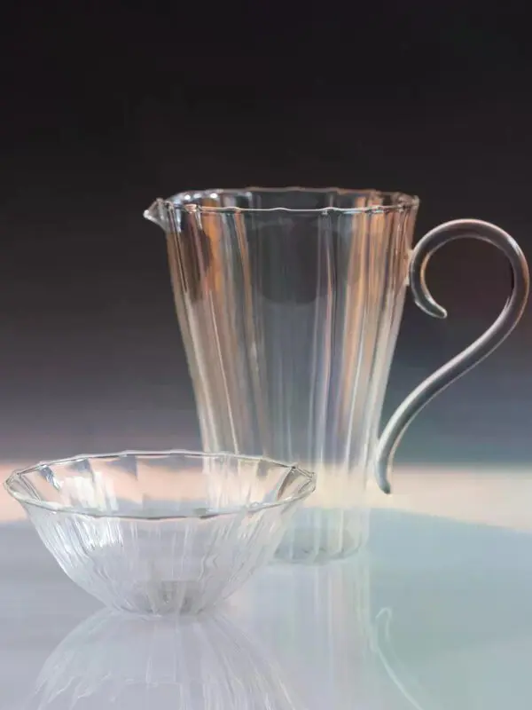 SOPHIE LOU JACOBSEN Ribbed Glass Pitcher
