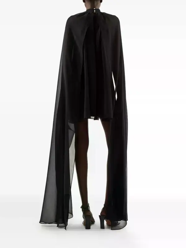 TALLER MARMO High-neck Cape Mini Dress