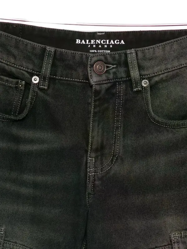 Balenciaga Whiskering Effect Cargo Jeans