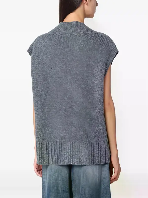 ROBERTO COLLINA V-neck Knitted Top