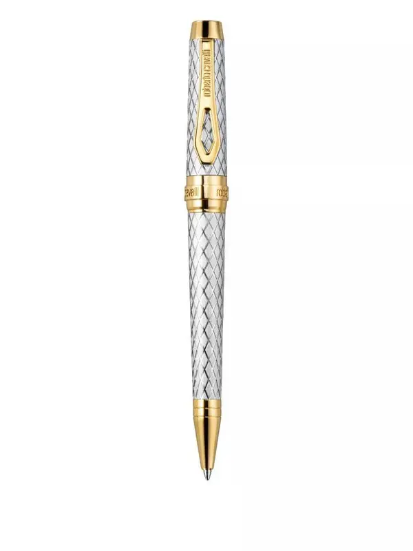 Roberto Cavalli Diamond-pattern Pen - Silver