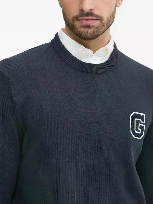 Gant Logo Appliqué Crew-neck Sweater