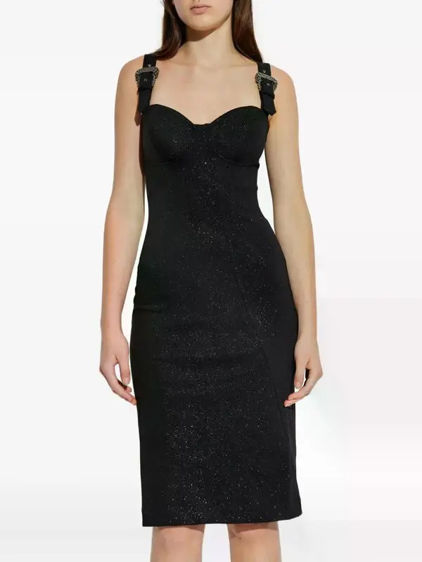 Versace Buckle-strap Midi Dress