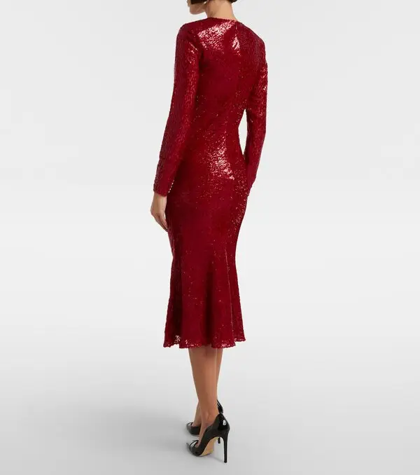 SELF-PORTRAIT Fil Coupé Cut Out Maxi Dress