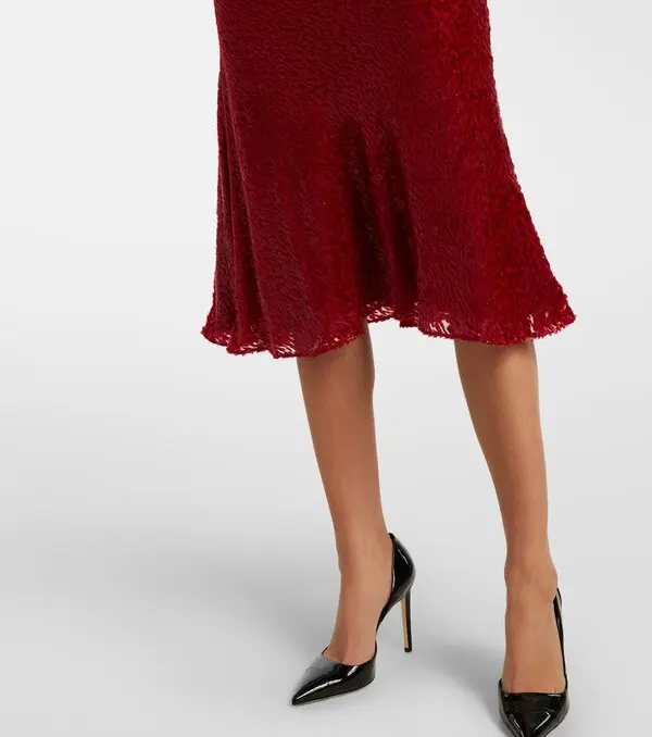 SELF-PORTRAIT Fil Coupé Cut Out Maxi Dress