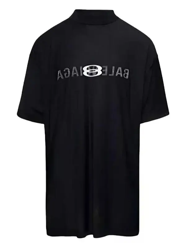 Balenciaga Logo Oversized T-shirt - Black