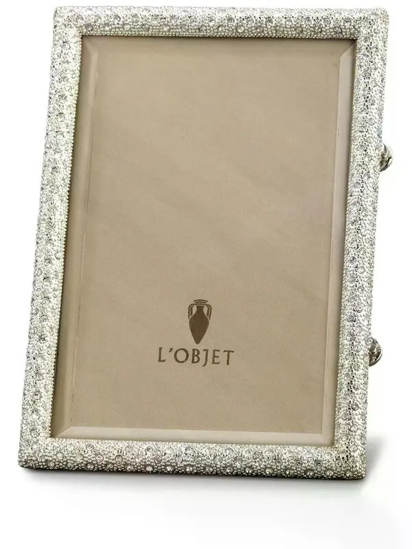L'Objet Rectangular Pave Photo Frame - Silver