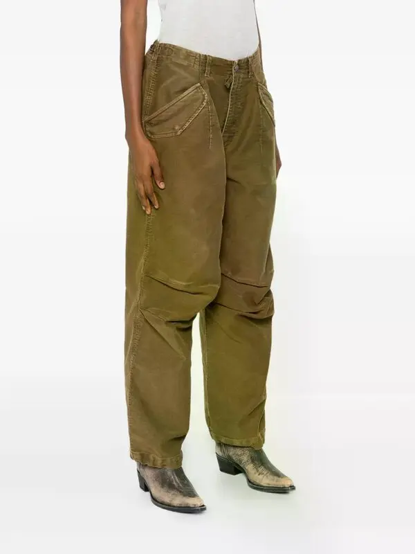 R13 Olive Cotton Trousers