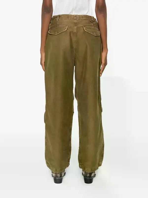 R13 Olive Cotton Trousers