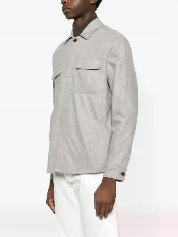 Eleventy Flap-pockets Buttoned Shirt Jacket