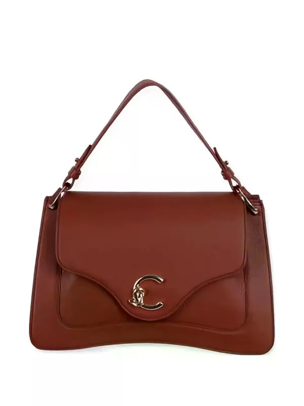 COCCINELLE Medium Tote Bag With Logo Plaque - Brown