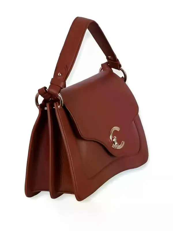 COCCINELLE Medium Tote Bag With Logo Plaque - Brown