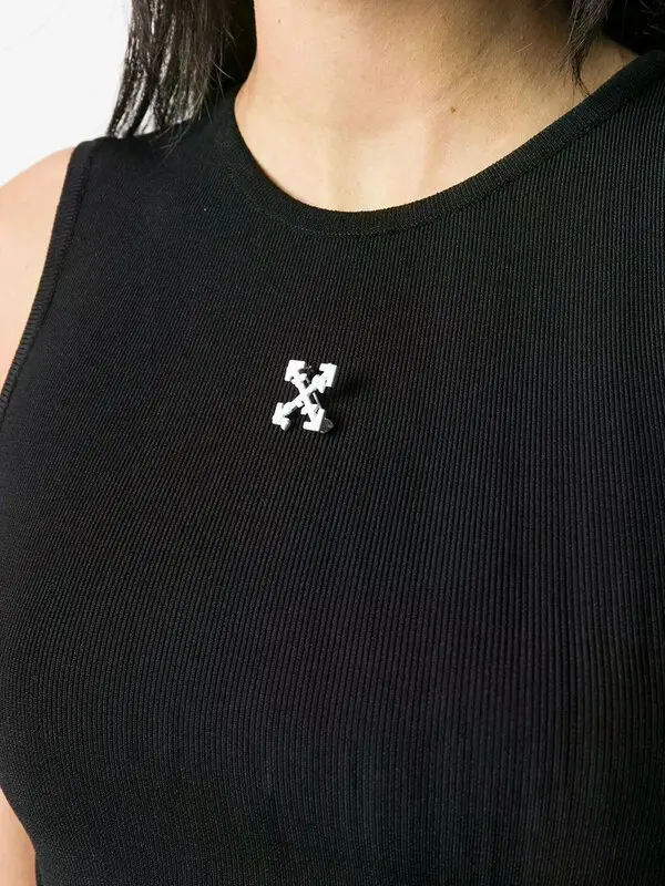Off-White Swiss Cheese Knitted Dress