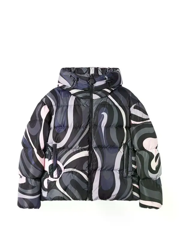 Emilio Pucci Marmo-print Down Jacket - Black