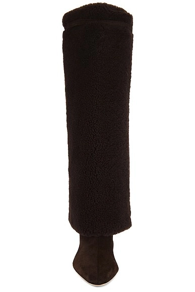 Staud Wally Foldover High Heel Boot - Espresso