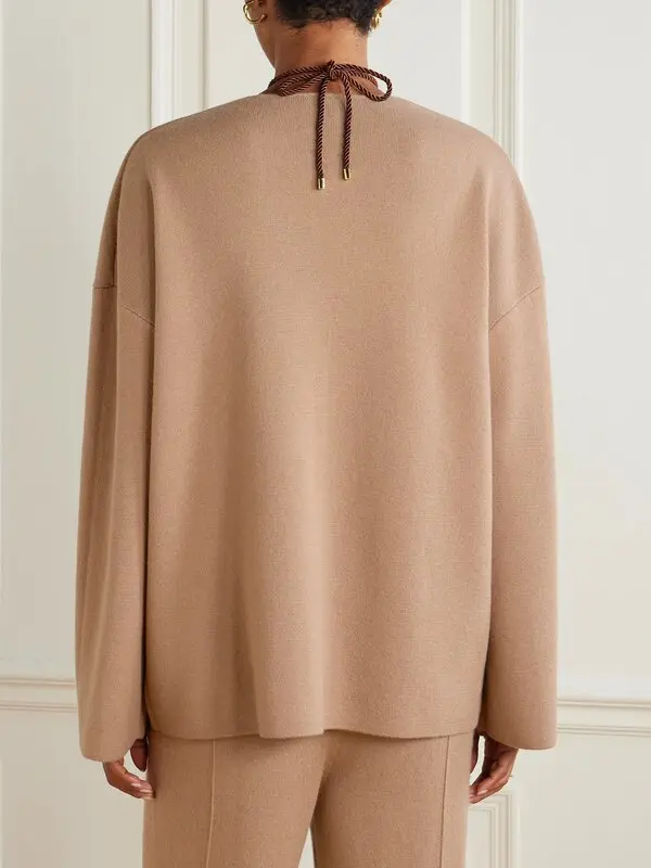 ALLUDE Serafino Wool And Cashmere-blend Sweater