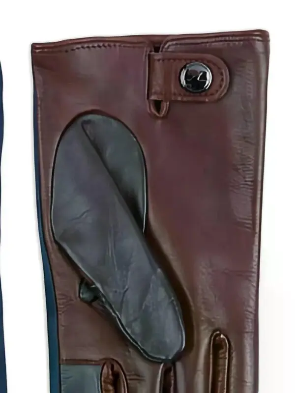 Paul & Shark Colour-block Leather Gloves