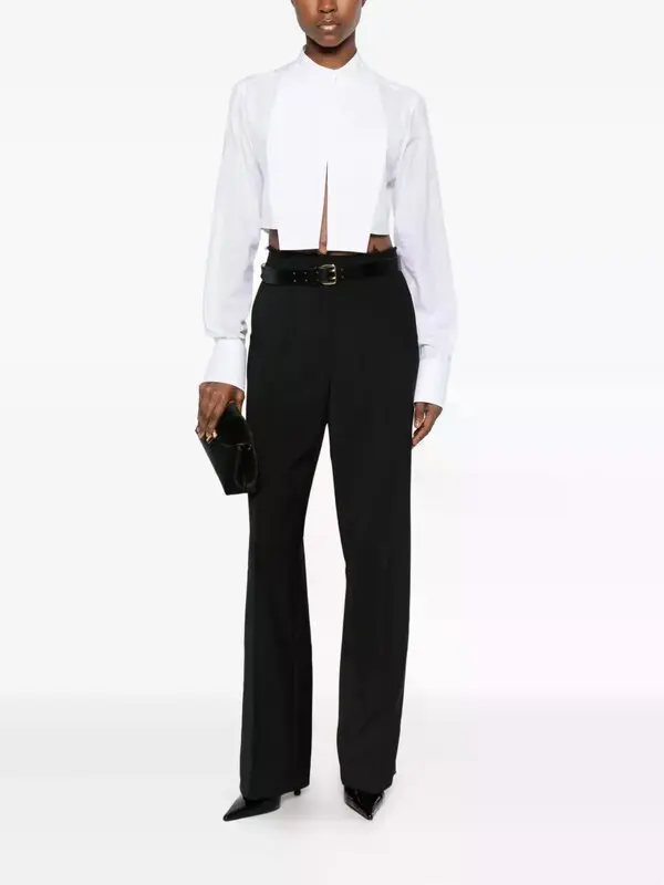 TOM FORD Cropped Shirt With Crossover Collar