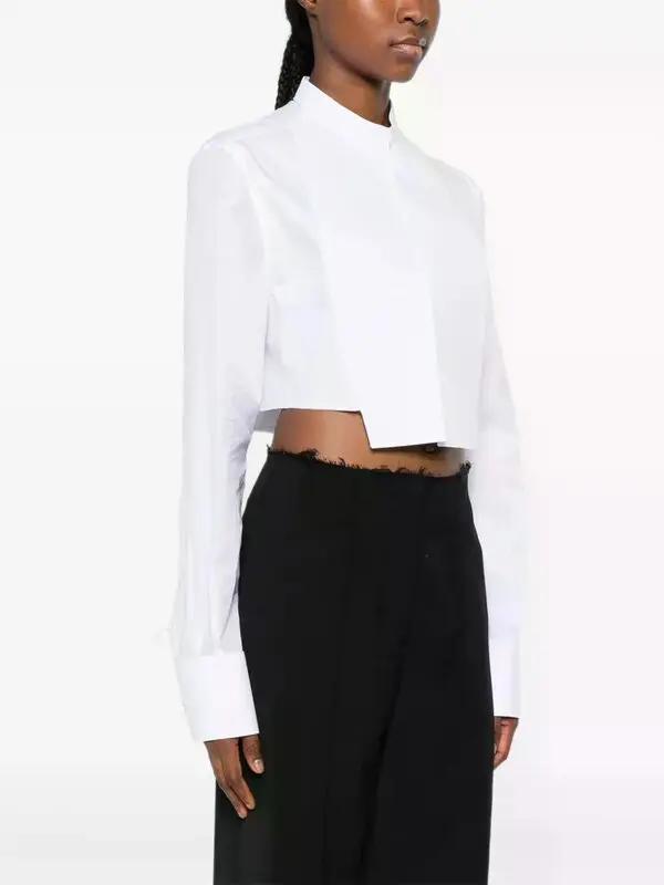 TOM FORD Cropped Shirt With Crossover Collar