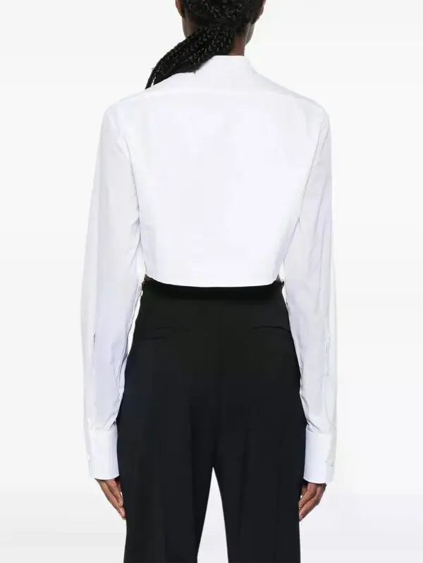TOM FORD Cropped Shirt With Crossover Collar