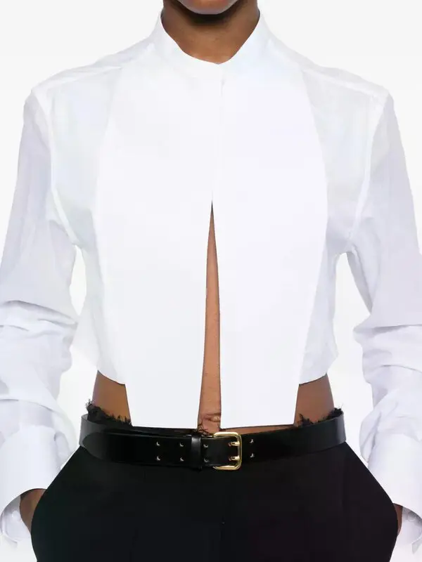 TOM FORD Cropped Shirt With Crossover Collar