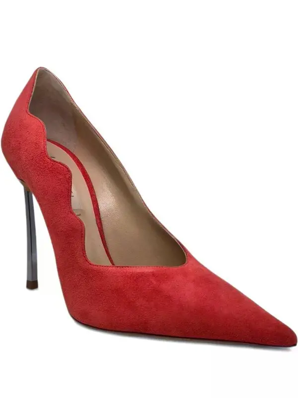 Casadei Scalloped Stiletto Pumps - Red