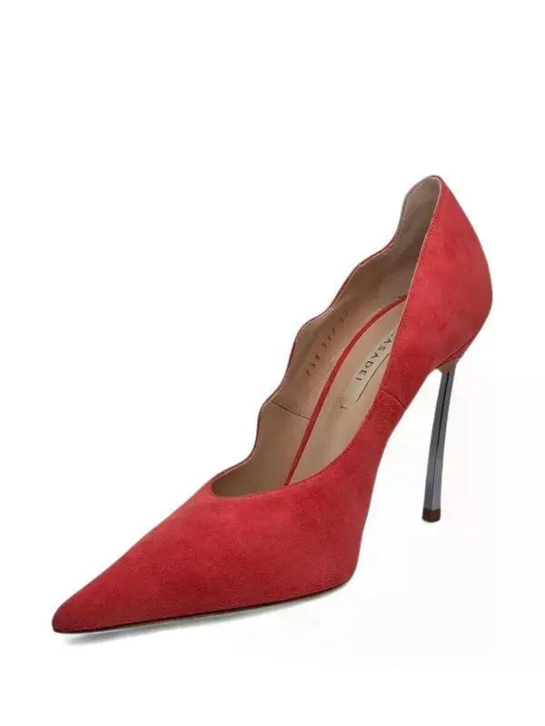 Casadei Scalloped Stiletto Pumps - Red